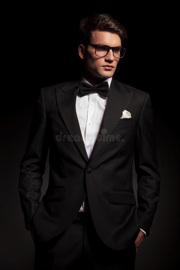 Elegant Young Man Looking Away Stock Image - Image of business, side ...