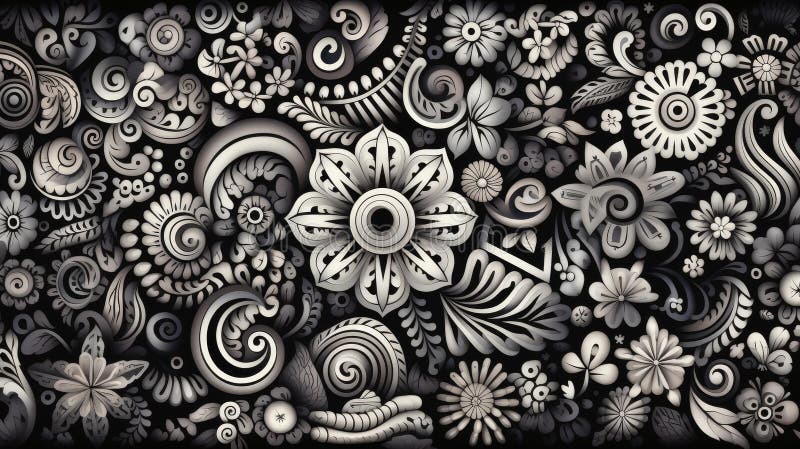 Elegant Zentangle Artwork with Muted Colors, Delicate Patterns, and ...