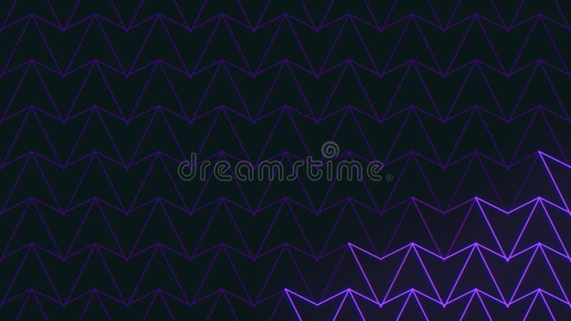 Elegant Zigzag Pattern Black and Purple Triangle Tiling Stock Video ...