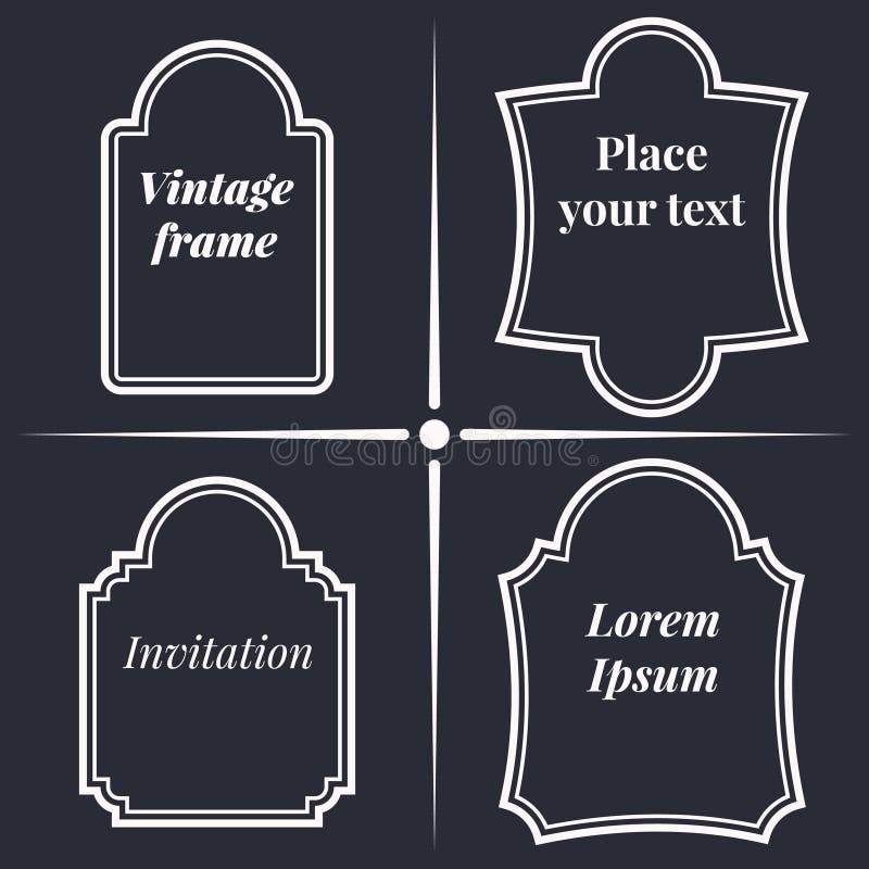 Elegantly Aesthetic Frames. a Set of Beautiful Frames. Vintage Style ...