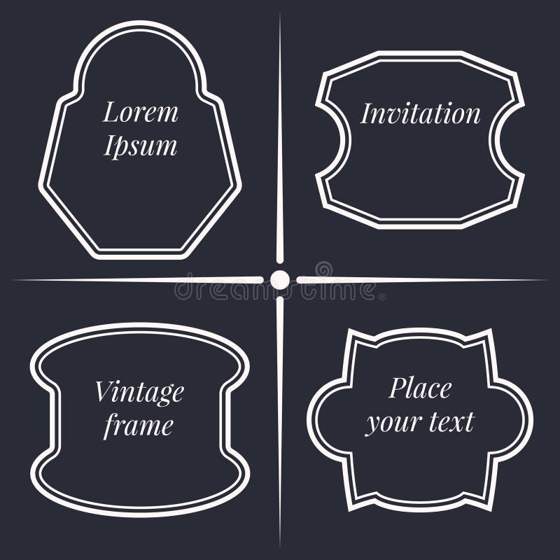 Elegantly Aesthetic Frames. a Set of Beautiful Frames. Vintage Style ...