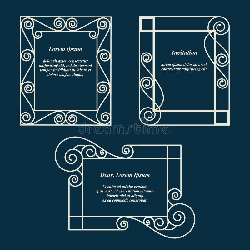 Elegantly Aesthetic Frames. a Set of Beautiful Frames. Vintage Style ...