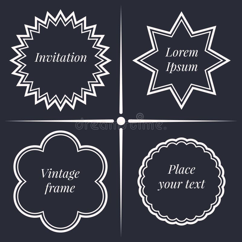 Elegantly Aesthetic Frames. a Set of Beautiful Frames. Vintage Style ...