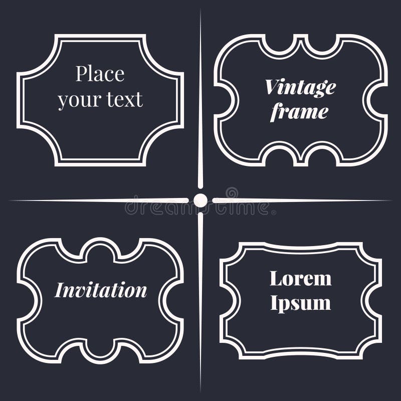 Elegantly Aesthetic Frames. a Set of Beautiful Frames. Vintage Style ...