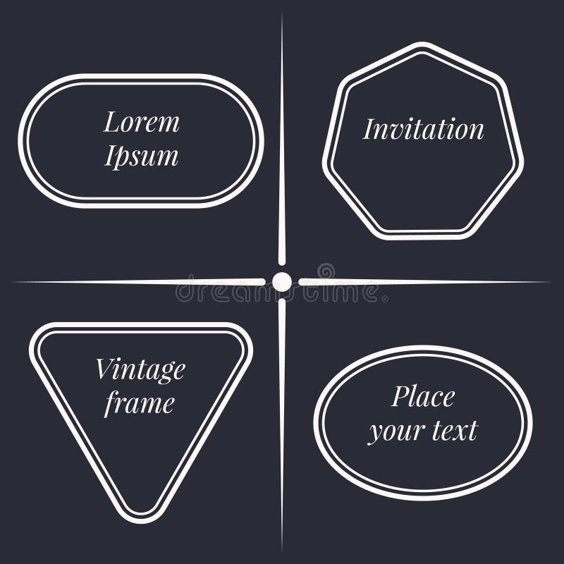 Elegantly Aesthetic Frames. a Set of Beautiful Frames. Vintage Style ...