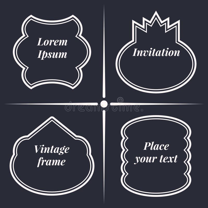 Elegantly Aesthetic Frames. a Set of Beautiful Frames. Vintage Style ...