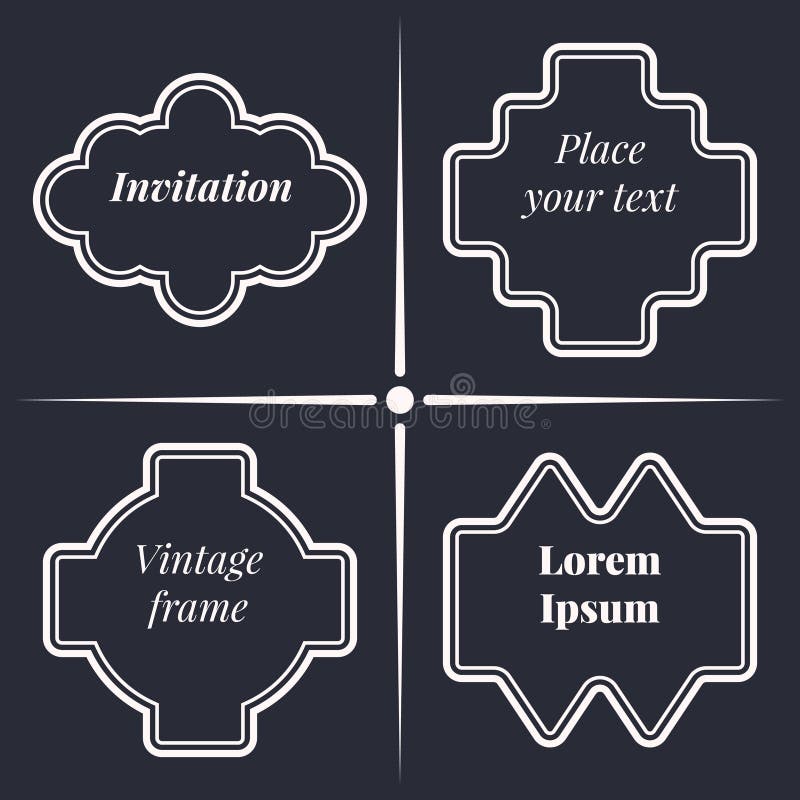 Elegantly Aesthetic Frames. a Set of Beautiful Frames. Vintage Style ...