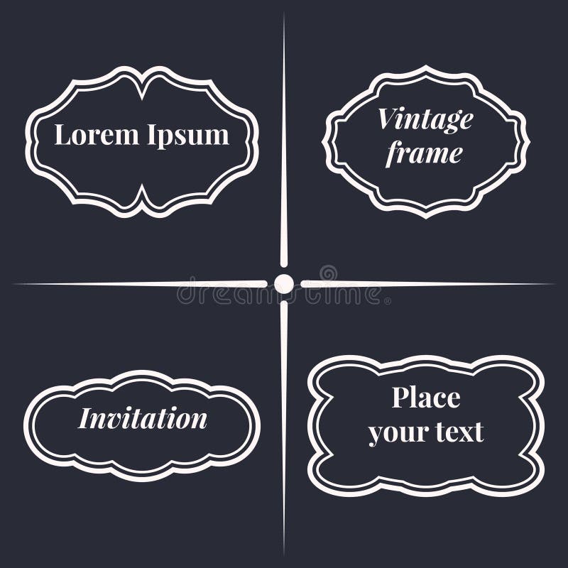 Elegantly Aesthetic Frames. a Set of Beautiful Frames. Vintage Style ...