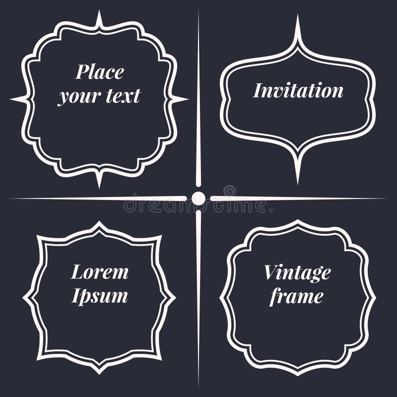 Elegantly Aesthetic Frames. a Set of Beautiful Frames. Vintage Style ...