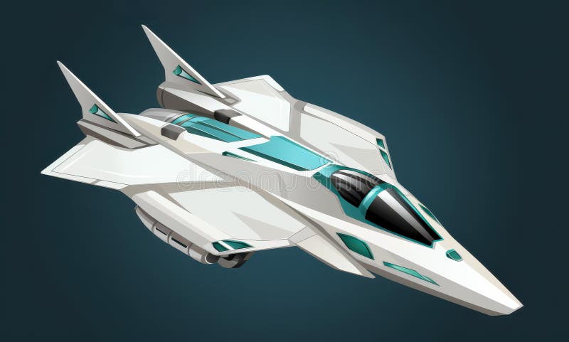 Elegantly Capture a Minimalist, Futuristic Space Shuttle Design from a ...