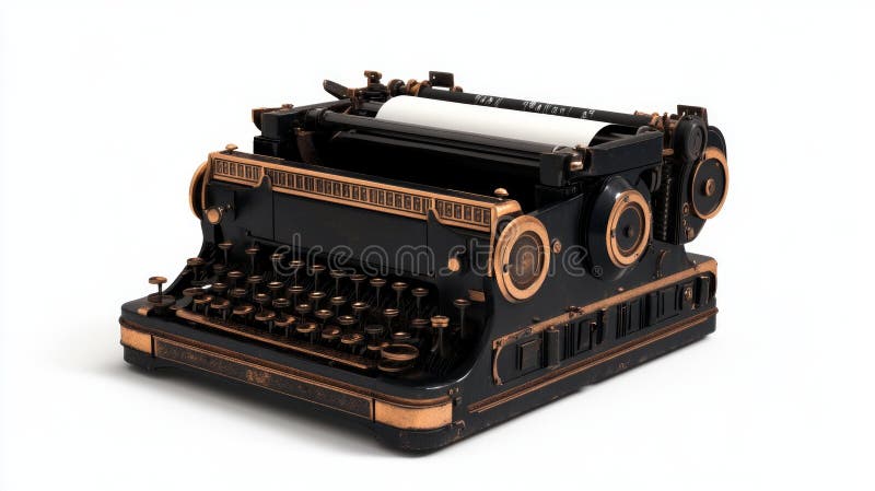 An Elegantly Crafted Vintage Typewriter with Copper Accents. Timeless ...