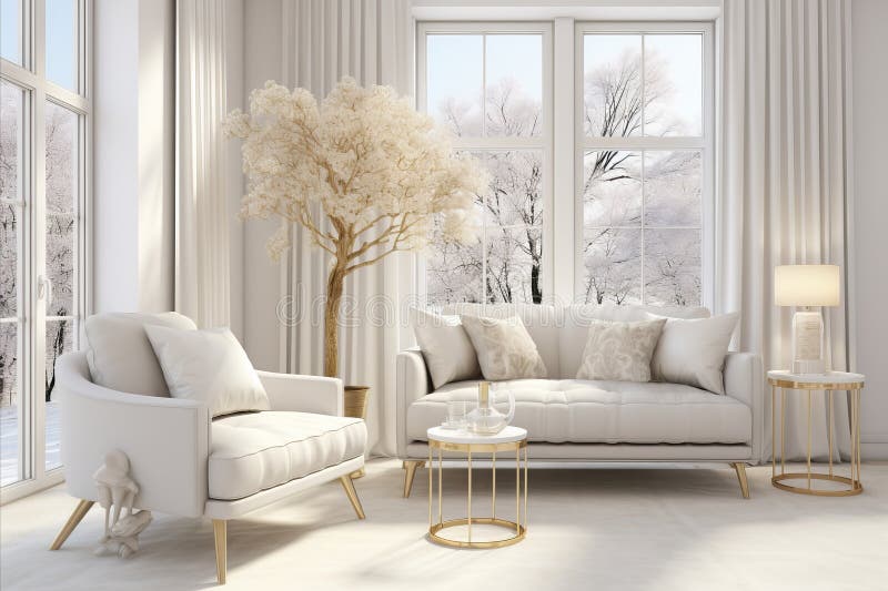 Elegantly Decorated Jiving Room with a Beautiful Array of Colors, Set ...