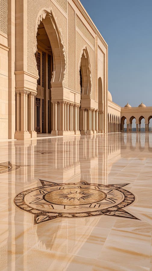 An Elegantly Designed Arched Walkway Featuring Concrete Walls and ...