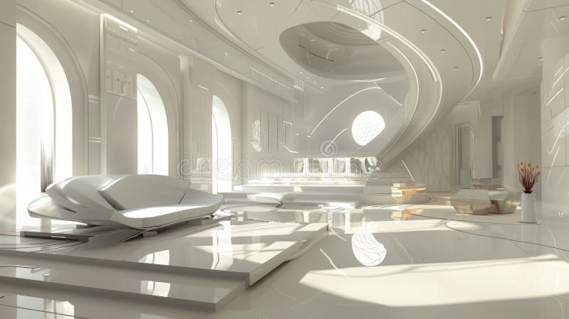 Elegantly Designed High-tech Lounge Showcasing Innovative Architectural ...