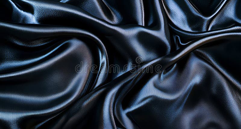 Elegantly Draped Black Fabric on a Soft Surface Stock Image - Image of ...