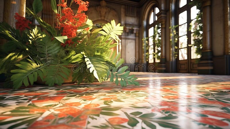 Elegantly Etched in Every Tile Stock Illustration - Illustration of ...