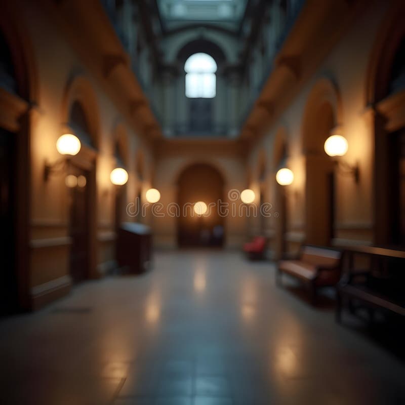 Elegantly Illuminated Abstract Composition in Historic Setting Stock ...