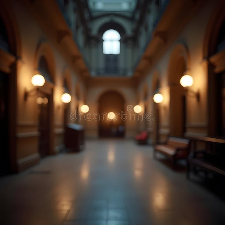 Elegantly Illuminated Abstract Composition in Historic Setting Stock ...