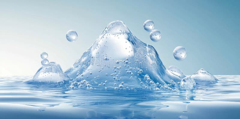 An Elegantly Shaped Wave of Water, Complete with Bubbles, Reflects ...