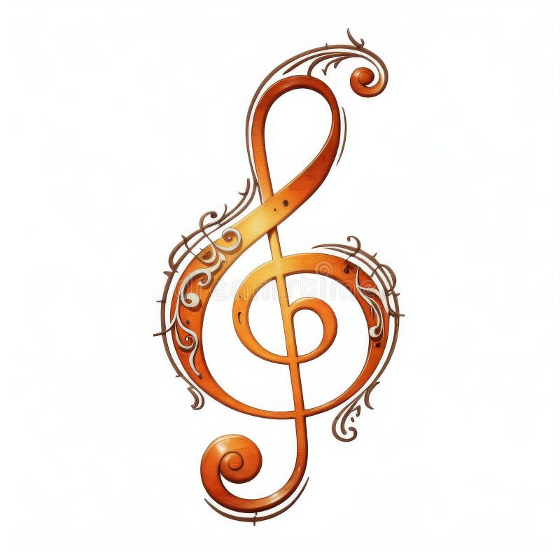 Stylized Man with Treble Clef Stock Vector - Illustration of infinity ...