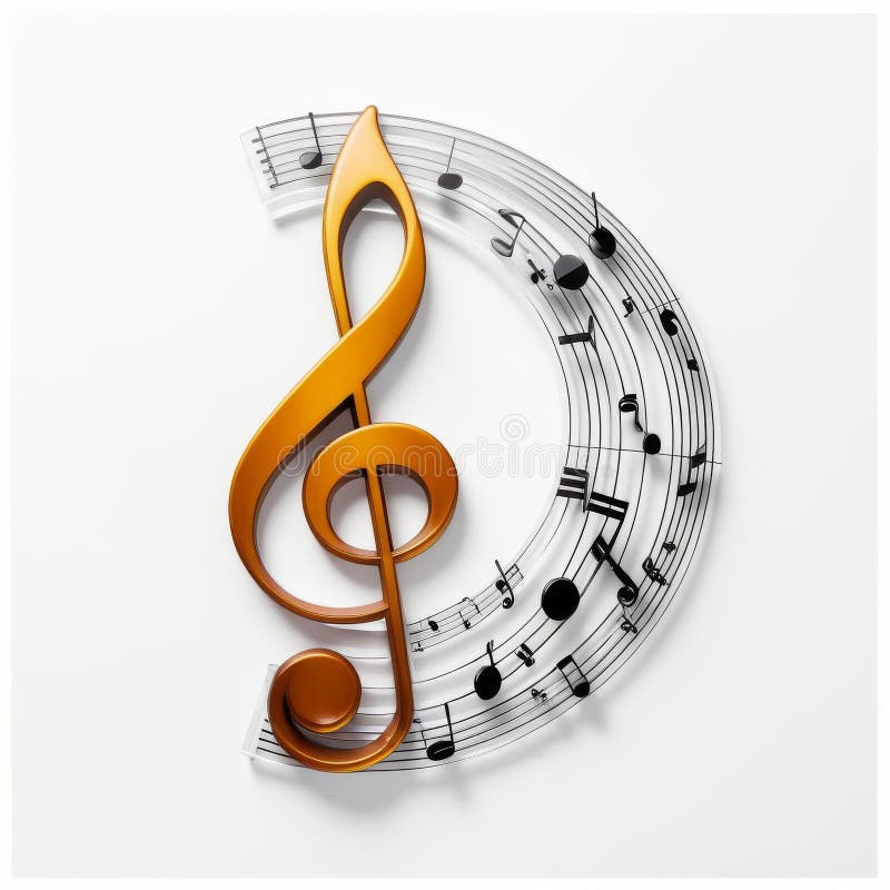 Stylized Man with Treble Clef Stock Vector - Illustration of infinity ...