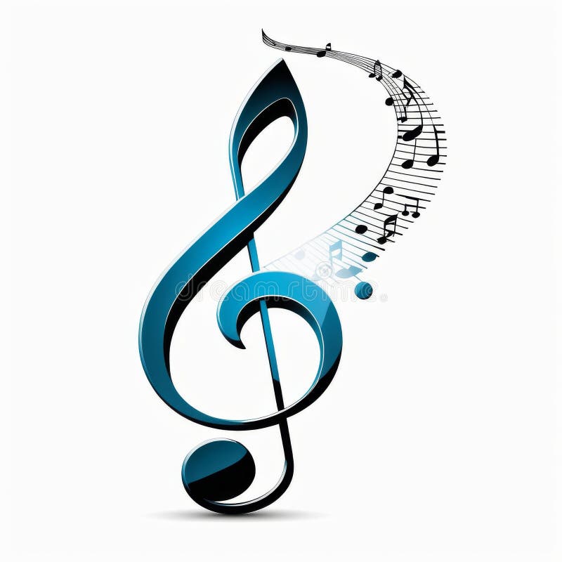 Stylized Man with Treble Clef Stock Vector - Illustration of infinity ...