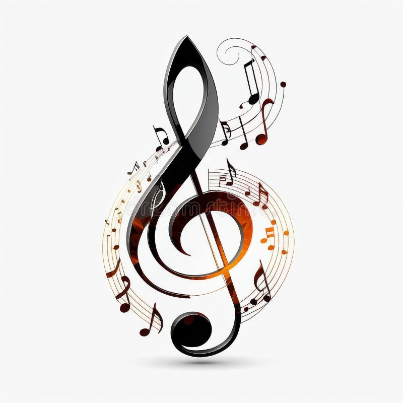 Stylized Man with Treble Clef Stock Vector - Illustration of infinity ...