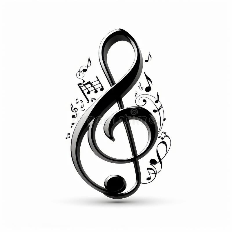 Stylized Man with Treble Clef Stock Vector - Illustration of infinity ...