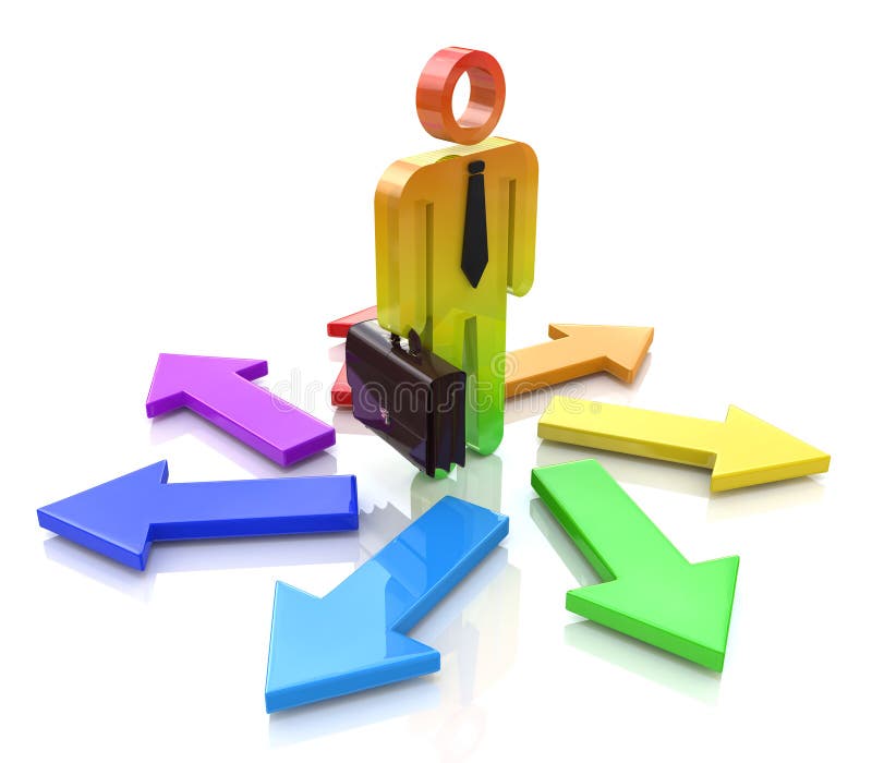 Elegir una manera stock de ilustración. Ilustración de figura - 30730652