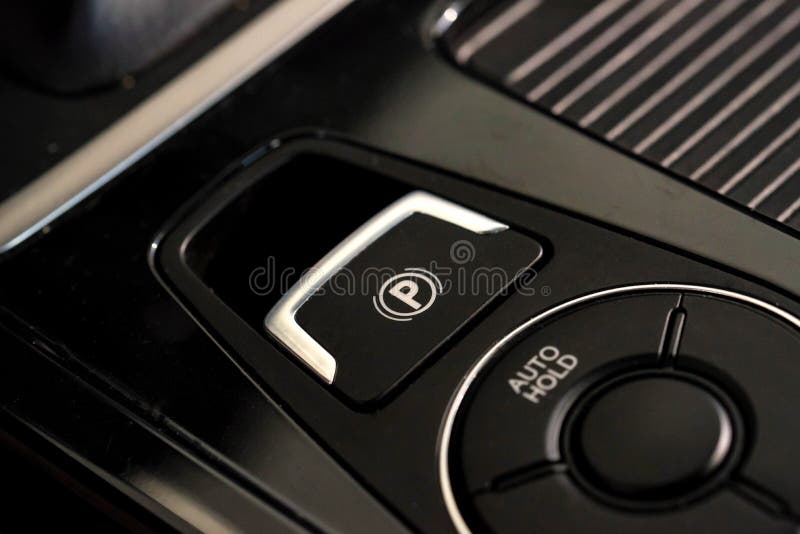 Handbremsehandbremse Im Automatischen Auto Stockbild - Bild von land ...
