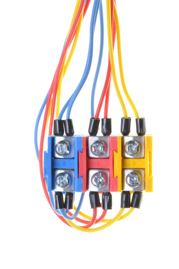Elektrische Kabel Der Installation Mit Verteiler Stockfoto - Bild von ...
