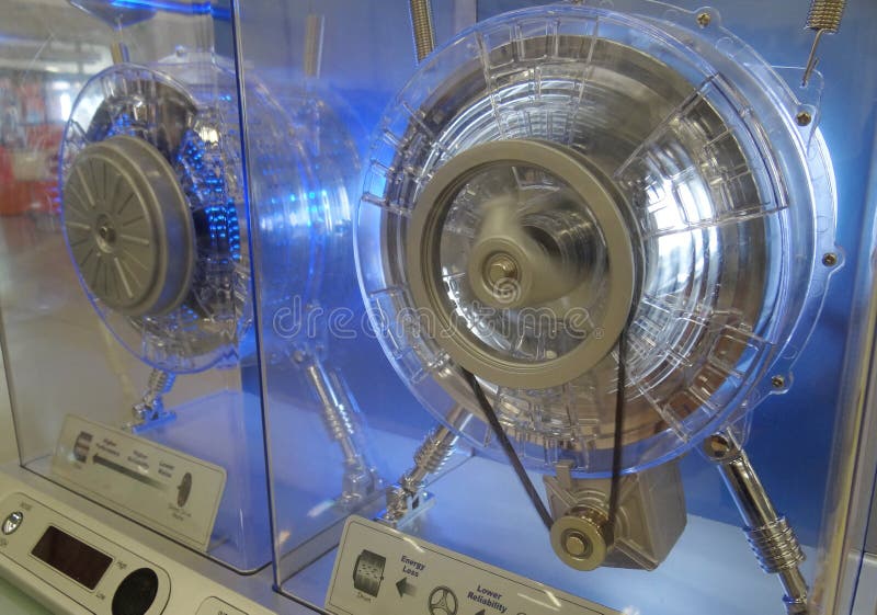 Elektrische Motor Met Blauw Licht Stock Afbeelding - Image of ...