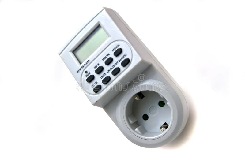 Elektrische Timer-Borduhr stockbild. Bild von einheit - 23386477