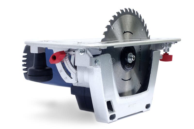 Elektrische zaag stock foto. Image of timmerman, kettingzaag - 16348030