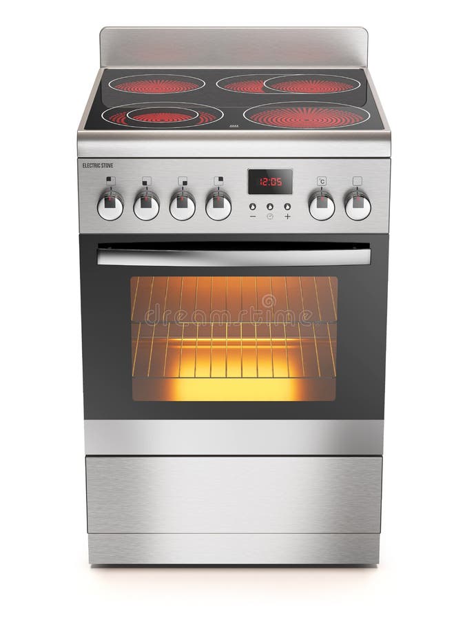 Elektrischer Ofen Der Küche Stock Abbildung - Illustration von nahrung ...