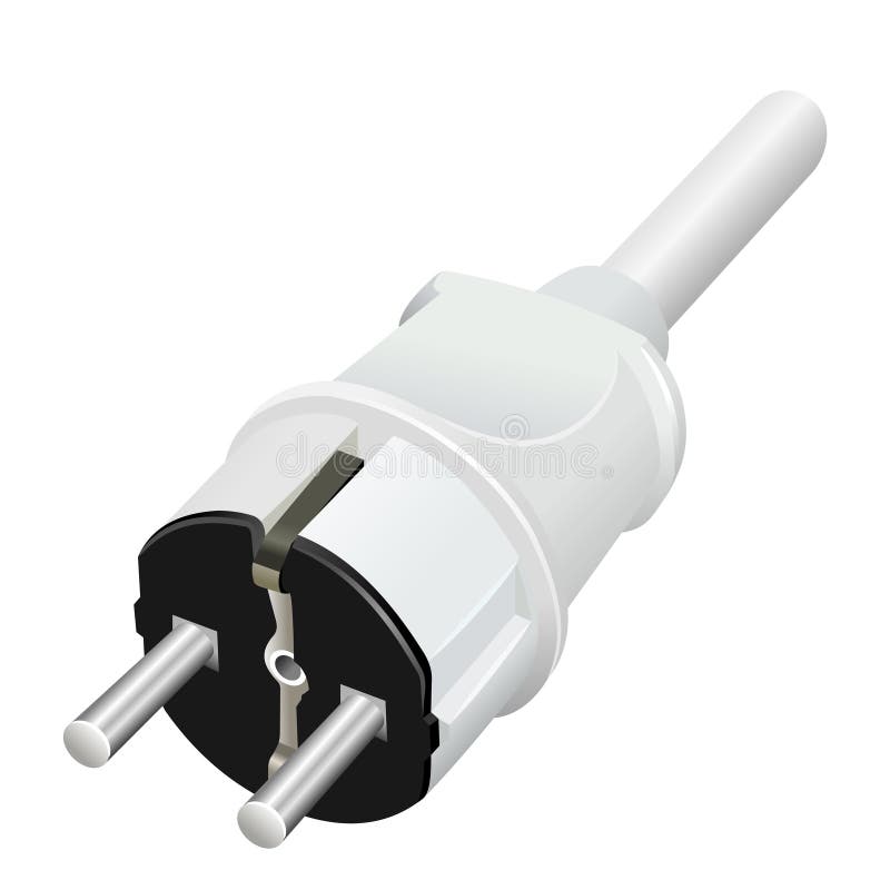 Elektrischer Stecker 3d vektor abbildung. Illustration von bolzen ...