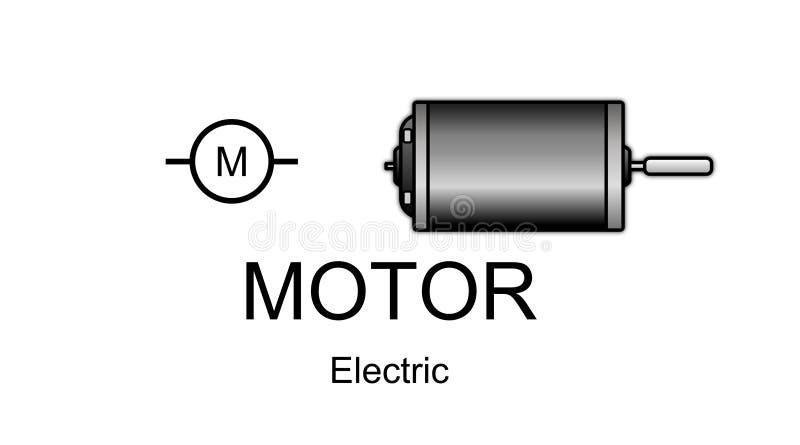 Elektrisk Motorsymbol Och Symbol Stock Illustrationer - Illustration av ...
