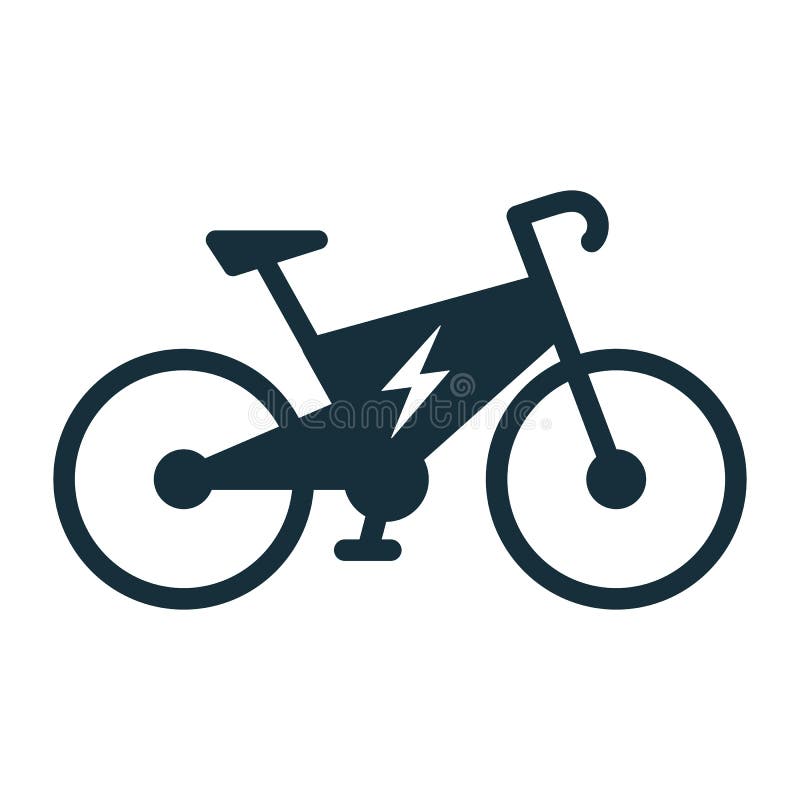Elektro De E-fiets Van De Fietsfiets Pictogram Stock Illustratie ...