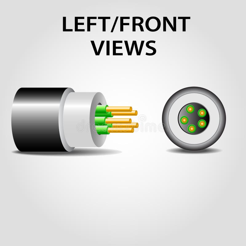 Elektro Kabel vector illustratie. Illustration of schakelaar - 51593057