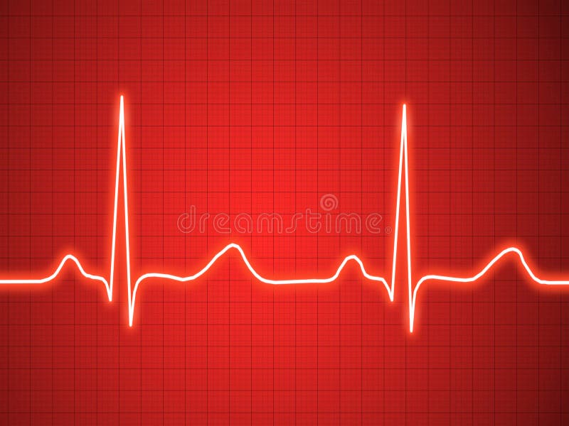 Elektrocardiogram, Ecg, Grafiek, Impuls Het Vinden Stock Illustratie ...