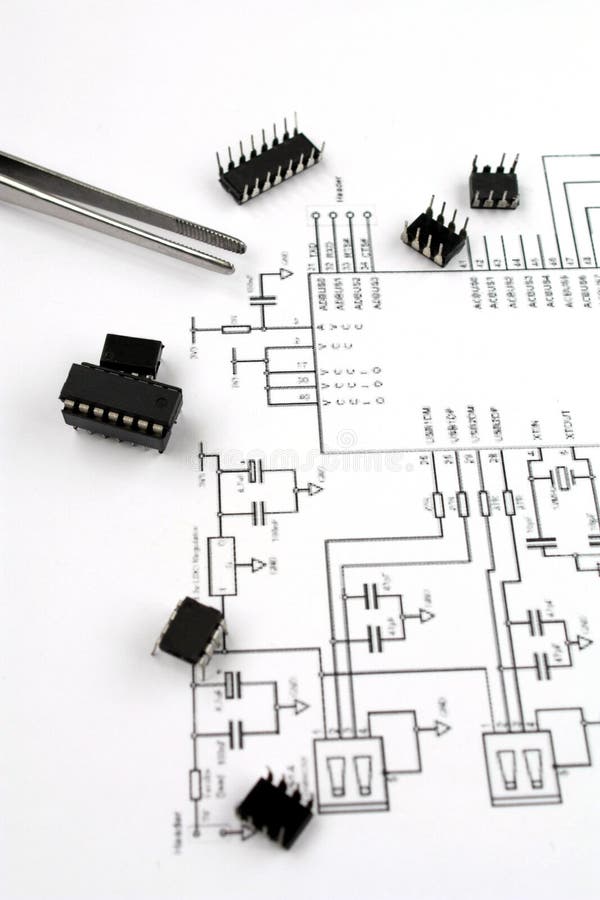 Elektronische componenten stock afbeelding. Image of technologie ...