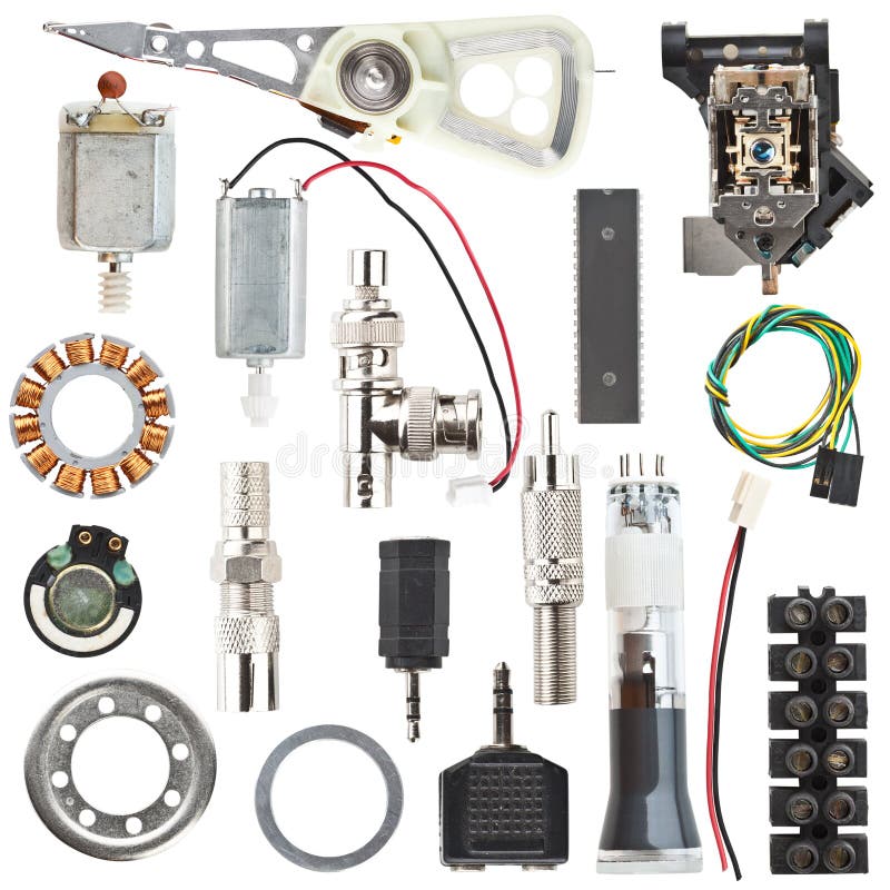 Een Verzameling Elektronische Componenten Stock Foto - Image of ...