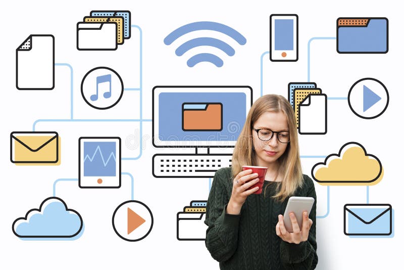 Elektronische Daten stockbild. Bild von beweglich, zeigen - 61447691