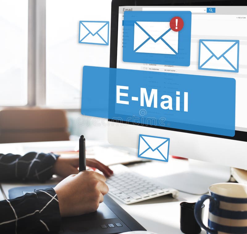 E-Mail Posteingang Elektronische Kommunikation Grafikkonzept Stockbild ...