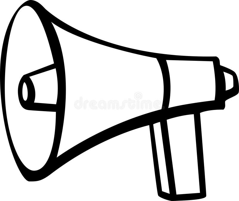Het Symbool Van De Megafoon of Van De Megafoon Vector Illustratie ...