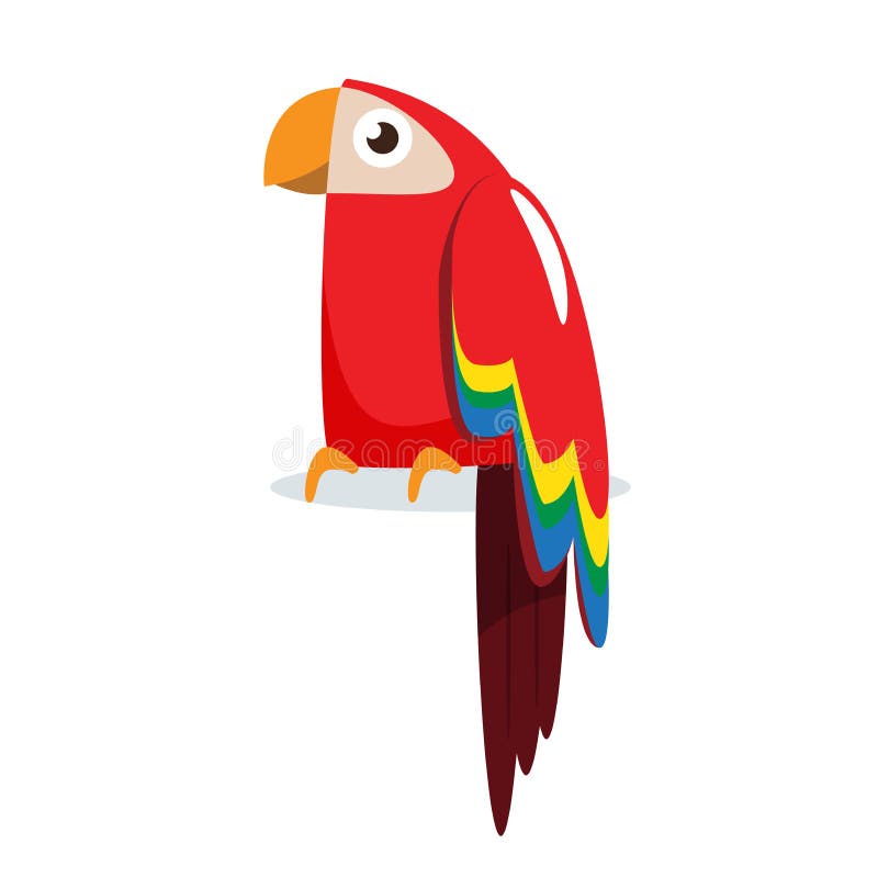 Parrot Cartoon Character Vector Illustration Stock Vector ...