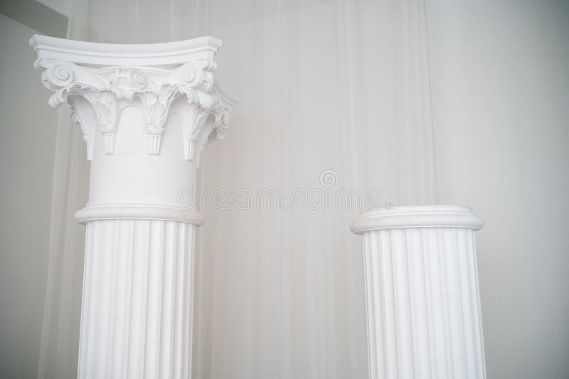 Element of Antique Column in Interior Stock Image - Image of buildings ...
