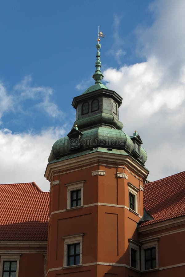 An Element of Baroque Architecture, the Tower of the Royal Castle Stock ...