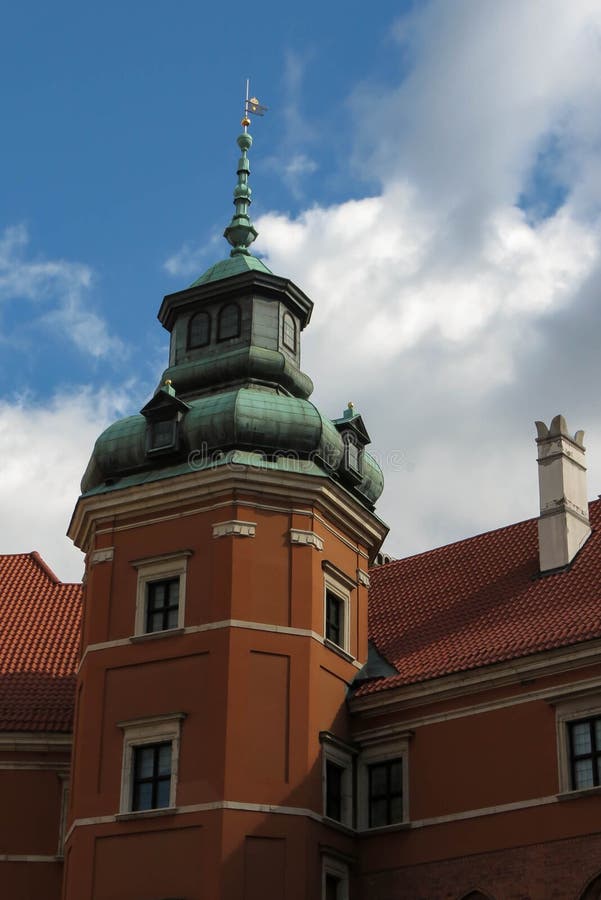 An Element of Baroque Architecture, the Tower of the Royal Castle Stock ...