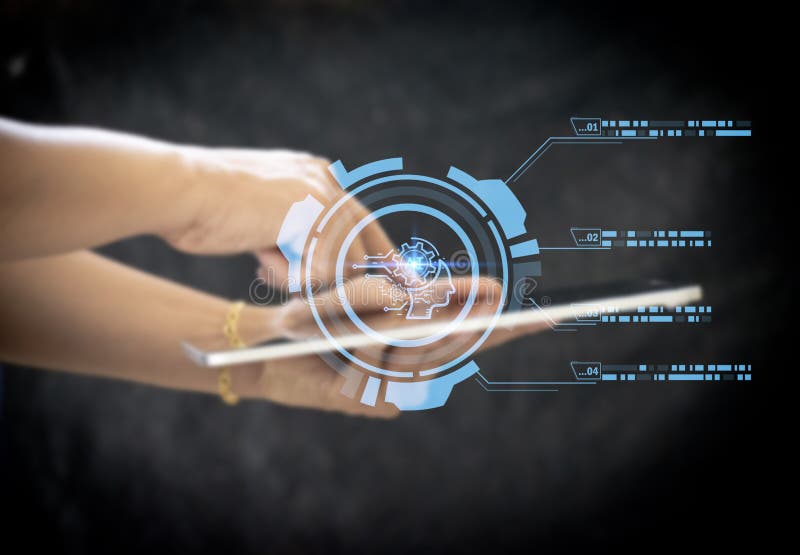 Element Chat with AI, Artificial Intelligence. Man Using Technology Smart Robot AI. Stock Photo ...